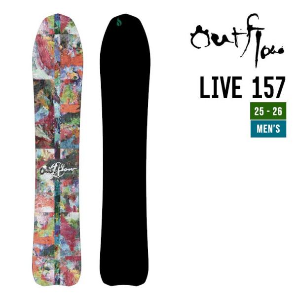 フリースタイル パウダー カービング プロモデル ロングノーズOUTFLOW アウトフロー 25-26 LIVE 157 ライブ スノーボード フリーラン メンズ