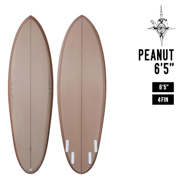 サンディエゴ クワッドフィン 希少、レアボードRYAN BURCH ライアンバーチ PEANUT 6'5 ピーナッツ サーフボード サーフィン カルフォルニア
