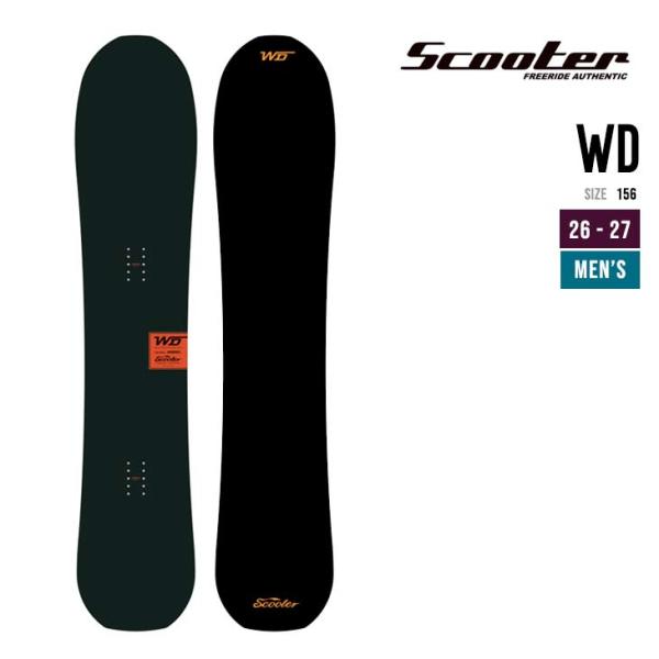 SCOOTER スクーター 26-27 WD ダブルディー スノーボード 2026-2027 早期予約 オールラウンド フリーライド カービング 日本製 国産 ダブルキャンバー ニューモデル サイズ 156