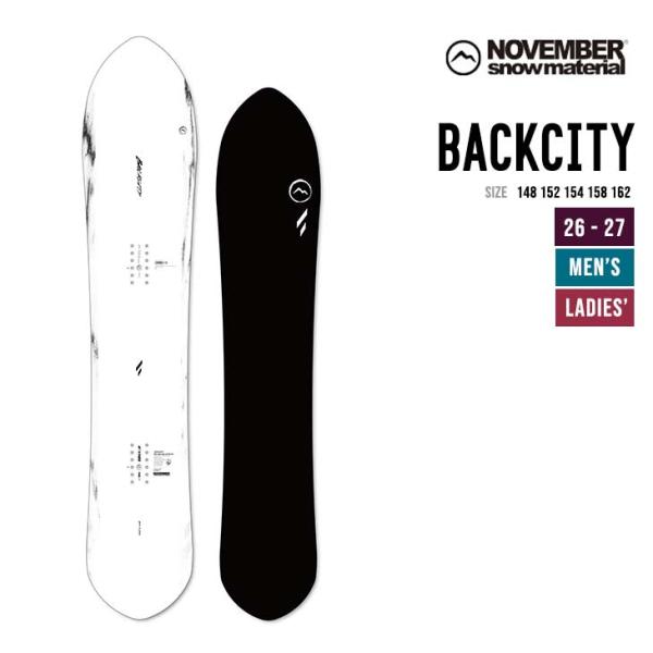 NOVEMBER ノベンバー 26-27 BACKCITY バックシティ スノーボード 早期予約 フリーライド オールマウンテン パウダーライド 日本製 国産 高品質 サイズ 148 152 154 158 162