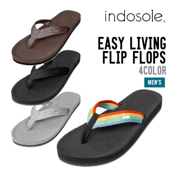 INDOSOLE インドソール Men's EASY LIVING FLIP FLOPS サンダル サンダル ビーチサンダル エコ素材 リカバリーサンダル INDOSOLE インドソール