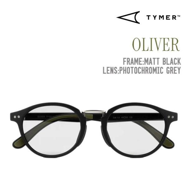 TYMER タイマー OLIVER サングラス Matt Black Photochromic Grey TY105-MBK-PGY 調光レンズ ストリート  軽量サングラス UVカット TYMER OLIVER