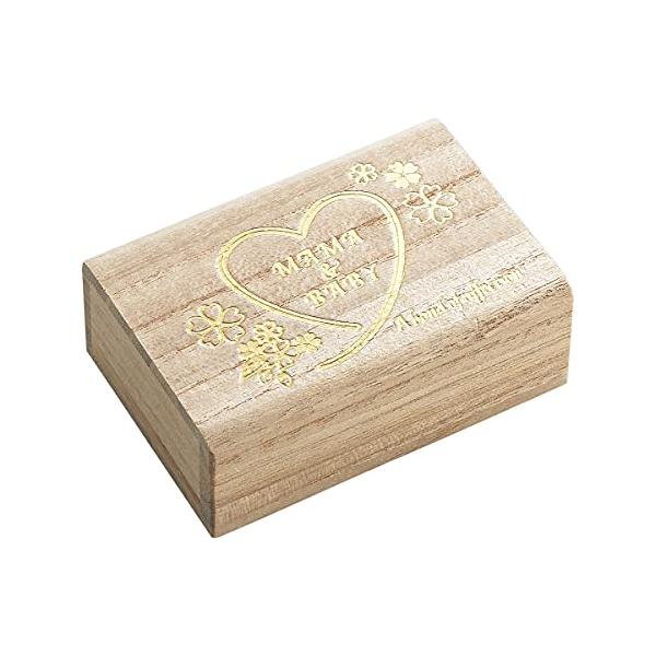 ハート箔押し/1個入/86105・Style:ハート・パッケージ個数:1・華やかなデザインの臍帯箱・●桐素材で臍の緒の保管に最適・●金箔を施した華やかなデザイン・[製造国] 日本