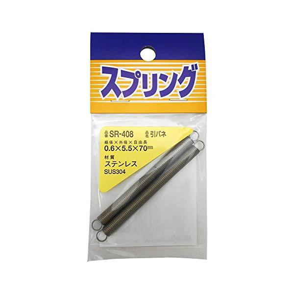 -/0.6X5.5X70mm/SR-408・Size:0.6X5.5X70mm・パッケージ個数:1・サイズ：線径0.6mmX外径5.5mmX自由長70mm