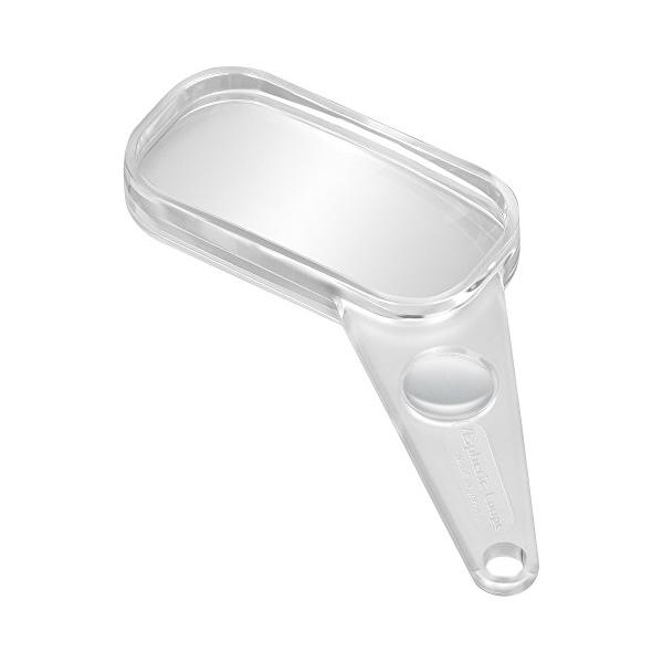 transparent/S (2.5倍)/KLU-APS25・Size:S (2.5倍)・パッケージ個数:1・85mm×41mmの広いレンズ面を持つ角型ルーペです。・画面が広く両目で無理なく見ることができます。・主レンズで見にくい場合、さら...