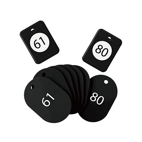 番号:61-80ブラック/W33×D46×H27mm/BF-153-BK・Color:ブラックStyle:番号:61-80・パッケージ個数:1・荷物の管理に便利なクリップと番号札のクロークチケットセット・ホテルや旅館、パーティーやイベントで...