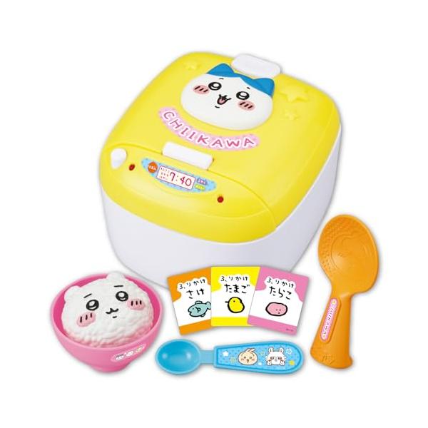 光っておしらせ! おもしろすいはんき!・セット内容:すいはんき 立つしゃもじ おちゃわん ごはん スプーン ふりかけ(紙製)×3枚・単4電池2本使用(別売り)・（C）nagano/chiikawa committee