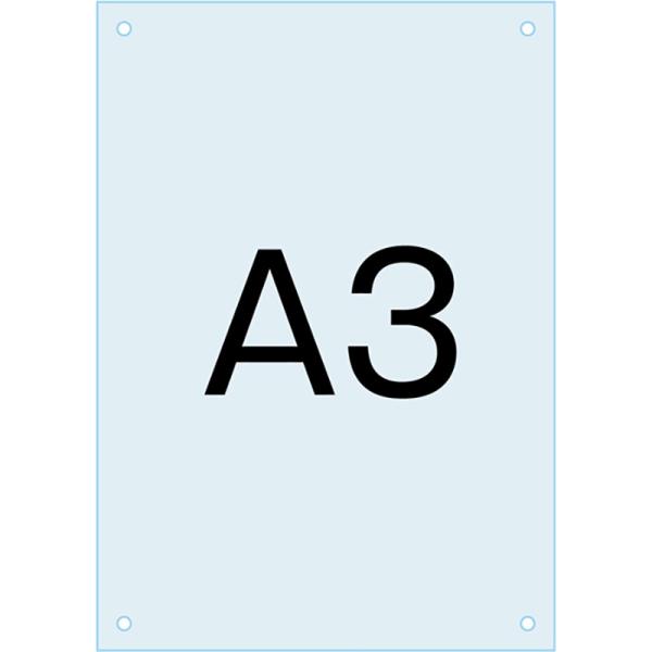 ポスター用スタンド看板専用 A3用アクリル板 PSAC-A3 です。