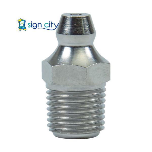 ●グリスガンのノズルをグリスニップル先端に押し当てて注油します。●注油圧力は、10MPa以下を推奨します。●接続口径：R(PT)1/8(JISタイプ)　A型●形状：A型●品名：グリスニップルA型(JIS型)●重量：31G●黄銅棒●表面処理：...