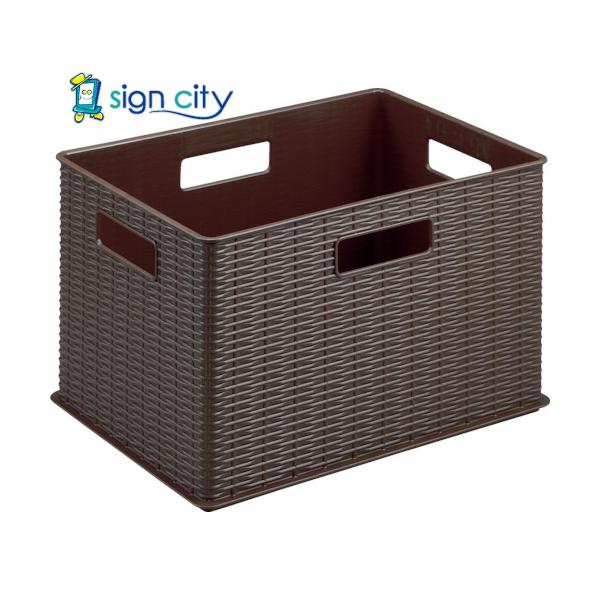 ●ラタン（籐）のバスケットを思わせるデザインで、オフィスや事務所などでの小物収納にぴったりです。●A4ファイルの収納が可能です。●一般的なカラーボックス(棚内寸:約390×275×275mm)にぴったり収まります。●容量(L)：21.6●色...