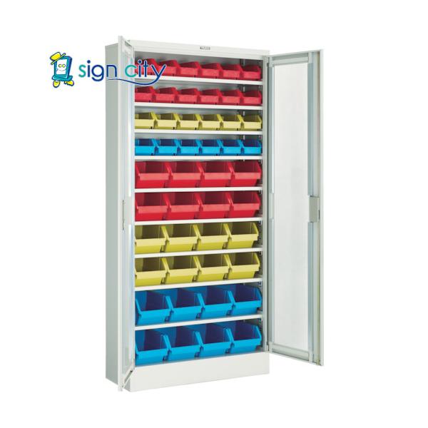 ●3色のコンテナで収納物をわかりやすくできます。●間口(mm)：844●奥行(mm)：340●高さ(mm)：1790●最大積載量(kg/台)：300●均等積載量(kg/段)：70●色：ネオグレー●コンテナ：T2-R 6列2段、T2-YG 6...