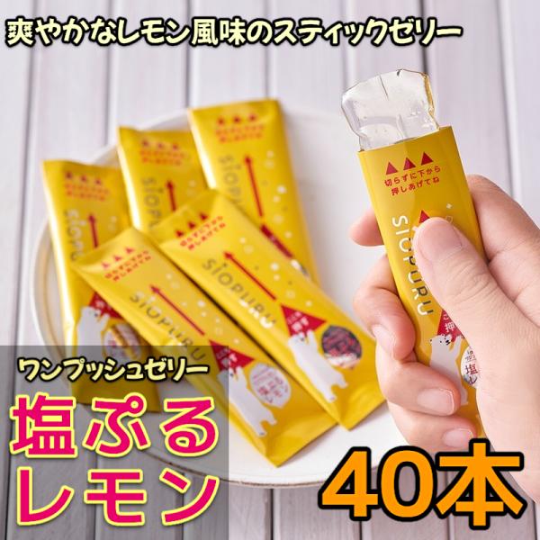 井村屋 塩ぷるレモン ゼリー (15g×20本) スティックタイプ 熱中対策 塩分補給 個包装・井村屋 ワンプッシュゼリー 塩ぷるレモン 15g×40本セット 塩レモン 塩分補給 個包装 小分け 業務用 ゼリー レモン 熱中対策 GOS　お...