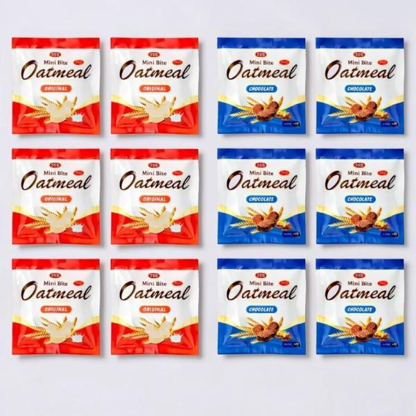 オートミール ミニバイト 25g×10袋 〔オリジナルとチョコのアソート〕 個包装 小袋 スナック お菓子 食べきりサイズ 大容量・香ばしいオートミールの風味が楽しめる一口サイズのミニバイト。　軽い食感で食べやすく、朝食や小腹満たしのおやつ...