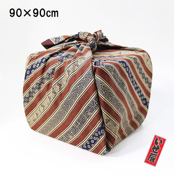 【素材】綿100%【サイズ】90cm×90cm【製造】日本製 made in japanエビ茶色を基調とした縞模様に、細かな和柄が織り交ぜられており、洗練されたデザインが特徴です。洗濯機・水洗いOK!重箱、エコバッグとしての使用はもちろん、...