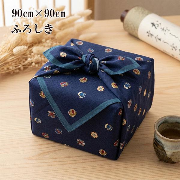 【素材】綿100%【サイズ】90cm×90cm【製造】日本製 made in japan宝尽くしのモチーフは、幸運や繁栄を象徴しています。洗濯機・水洗いOK!重箱、エコバッグとしての使用はもちろん、ギフトの包装、インテリアとしての活用など、...