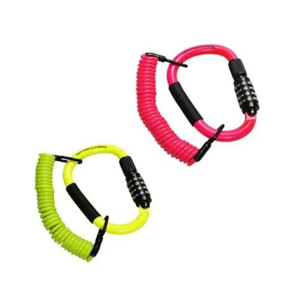 【発売日：2026年02月16日】EWP　KARABINワイヤー径　φ5mmワイヤー長　1800mm平均重量　199gカラー：ネオンイエロー・ピンク洋梨型カラビナの形状が特徴の軽量ダイヤルロックです。付属のコイルワイヤーは伸ばすと1800m...