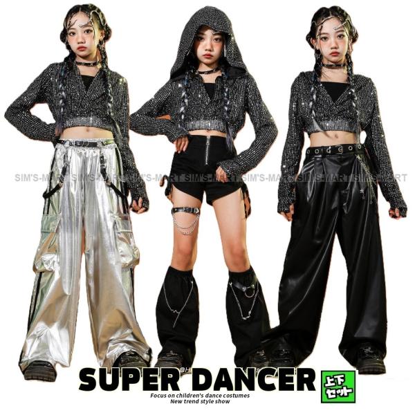 ・派手かわいいキッズのダンス衣装!!ガールズチームにおすすめ!・ダンスの発表会やダンスコンテストなど、チーム衣装としてやダンスレッスン用にも！・豊富なサイズ展開でチームで揃えやすい！＜素材＞【 綿 】※ストレッチなし※裏地なし※ウエストゴム...