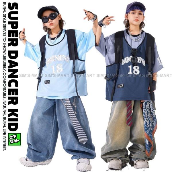 ・ストリート系、K-POP系のおしゃれなヒップホップダンスファッション!!・ダンスチームの衣装としてやダンスレッスン用!!普段着としてもGood!!・豊富なサイズ展開でチームで揃えやすい!!＜素材＞【 ポリエステル・デニム 】※ストレッチな...