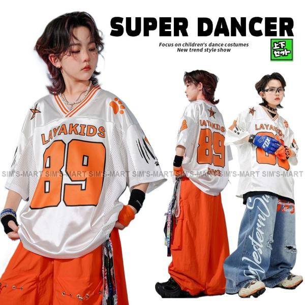 ・ストリート系、K-POP系のカッコいいヒップホップダンスファッション!!・ダンスチームの衣装におすすめ！派手な色使いでイベント会場でも目立つこと間違いなし!!・豊富なサイズ展開でチームで揃えやすい!!＜素材＞【 綿 ポリエステル】※ストレ...