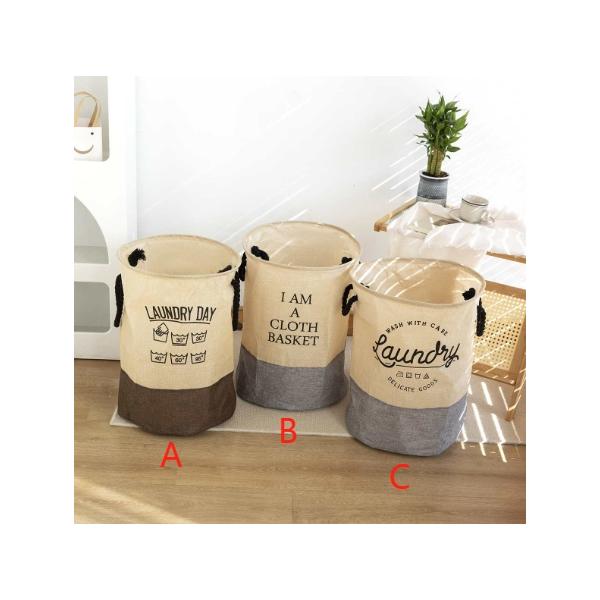 yss21564材質/表生地：綿、ポリエステル内側：PE撥水加工色：A  B   サイズ 【F】約35cm×45cm梱包状態 折りたたんで透明袋にお入れしてのお届けです※ラッピング不可商品説明 洗濯カゴに、おもちゃ箱に、アウトドアに。ぽんぽ...