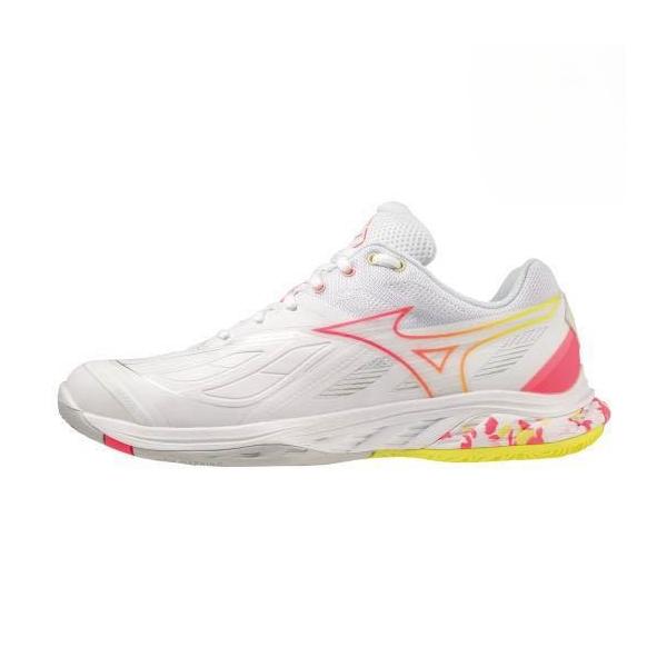 ■品番：71GA2312■カラー：22：ホワイト×ピンク×イエロー■メーカー希望小売り価格：本体15,000円＋税■原産国：ベトナム製■甲材：人工皮革、合成繊維■底材：合成底■質量：約315g（27.0cm片方）■インソール：ミズノエナジー...