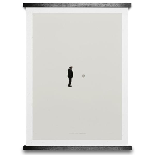 【ポスター】TIME REPRISE ポスター 50cm×70cm / PAPER COLLECTIVE【ペーパーコレクティブ】タイムリプライズ人物 卵 インテリア モノトーン 白黒 アート デンマーク