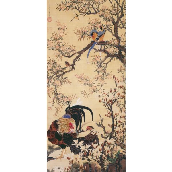 江戸時代中期の京にて活躍した絵師、伊藤若沖（いとう じゃくちゅう）の絵柄を大胆にプリントした襖紙です。紙サイズ・・・幅９３ｃｍ×丈２０３ｃｍ／枚【上記サイズ以内であれば追加料金無しでサイズの変更に対応いたします。】※サイズの変更がある場合は...