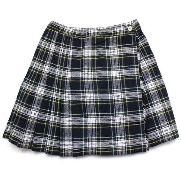 〜90s【SMODATA】の巻きスカートです。MADE IN ITALY【カラー】グリーン×ネイビー×ホワイト×イエロー【素材】38% LANA（ウール）　35% ACRILICO　20% POLYESTER　7% A F【サイズ表記】44...