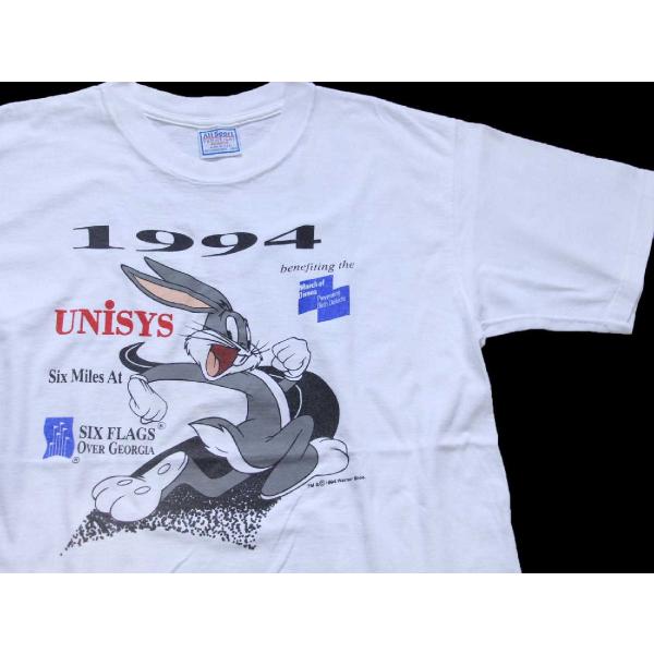 90s【All Sport】のTシャツです。MADE IN USA1994 Warner Bros.のコピーライトあり袖、裾ともにシングルステッチカラー：白素材：100% COTTONサイズ表記：L（44）実寸（平置き）・肩幅　50cm・身...