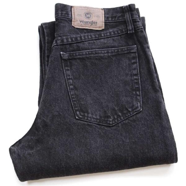 00s〜【Wrangler】97601CB ブラックデニムパンツです。MADE IN MEXICOフロントジップフライ素材：100% COTTONサイズ表記：32×32実寸（平置き）・ウエスト　41cm・股下　81cm・総丈　109cm多少...