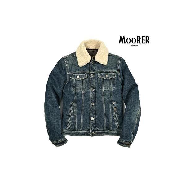 ブランド：MOORER / ムーレー2025ムーレー MOORER TABURNO-104 スタンドカラー デニム地 ダウンジャケット 秋冬 メンズ アウター コットン ヴィンテージブルー イタリア ブランド MADE IN ITALY サ...