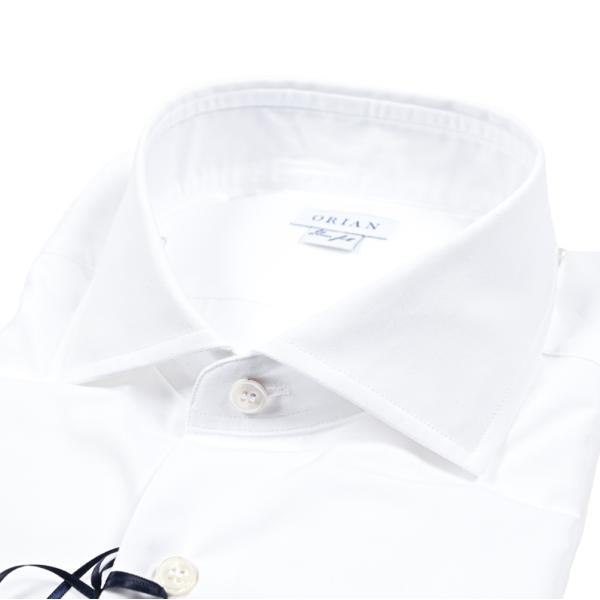 ブランド：ORIAN / オリアンオリアン ORIAN SLIM FIT シャツ ワイドカラー 長袖 オールシーズン メンズ コットン 100%  ホワイト イタリア ブランド サイズ： 【42】【45】【47】国内参考価格：28,000円...