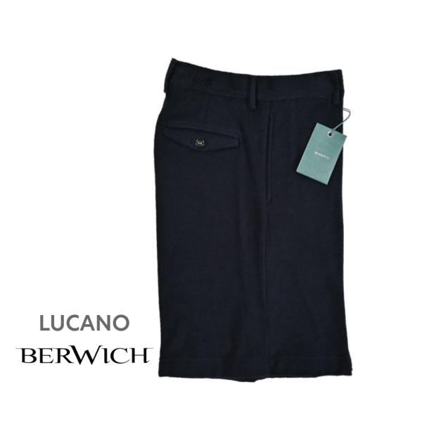 ブランド：BERWICH / ベルウィッチベルウィッチ BERWICH LUCANO SHORT ルカーノ  バミューダショーツ ノータック ハーフパンツ 春夏 メンズ パイル コットン ポリアミド ネイビー イタリア ブランド MADE ...