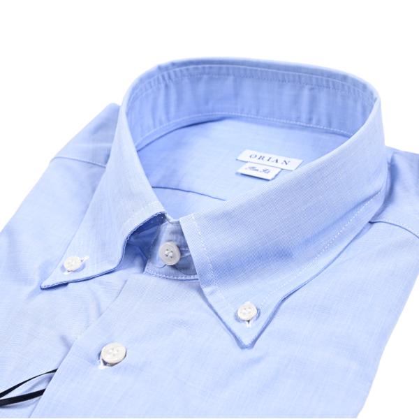 ブランド：ORIAN / オリアンオリアン ORIAN Slim Fit スリムフィット ドレスシャツ ボタンダウン 長袖 オールシーズン メンズ コットン 100% ブルー イタリア ブランド サイズ： 【40】【41】国内参考価格：28...