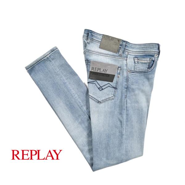 ブランド：Replay / リプレイリプレイ REPLAY MA972 GROVER グローバー STRAIGHT FIT ストレートフィット デニムジーンズ ストレッチ パンツ メンズ コットン ウォッシュドブルー イタリア ブランド サ...