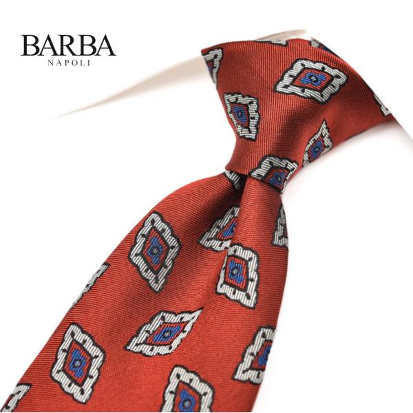 ブランド：BARBA / バルババルバ BARBA ネクタイ メンズ セッテピエゲ オールシーズン 総柄 レッド イタリア ブランド ビジネス ギフト プレゼント ラッピング無料 サイズ：【大剣幅：7.5cm】国内参考価格：27,000円（...