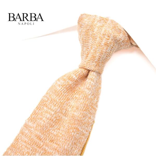 ブランド：BARBA / バルババルバ BARBA ネクタイ ニットタイ メンズ cucito a mano 手縫い仕立て コットン 100% イエロー イタリア ブランド MADE IN ITALY ビジネス ギフト プレゼント ラッピン...