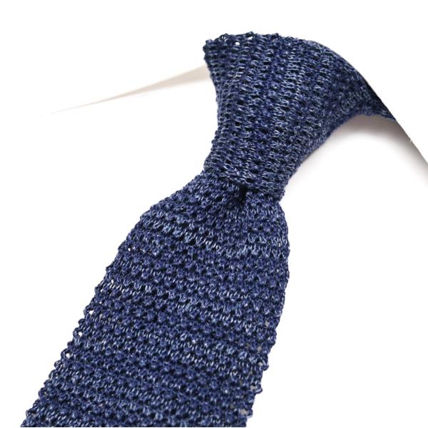ブランド：BARBA / バルババルバ BARBA ネクタイ ニットタイ メンズ cucito a mano 手縫い仕立て コットン リネン ネイビー イタリア ブランド MADE IN ITALY ビジネス ギフト プレゼント ラッピング...