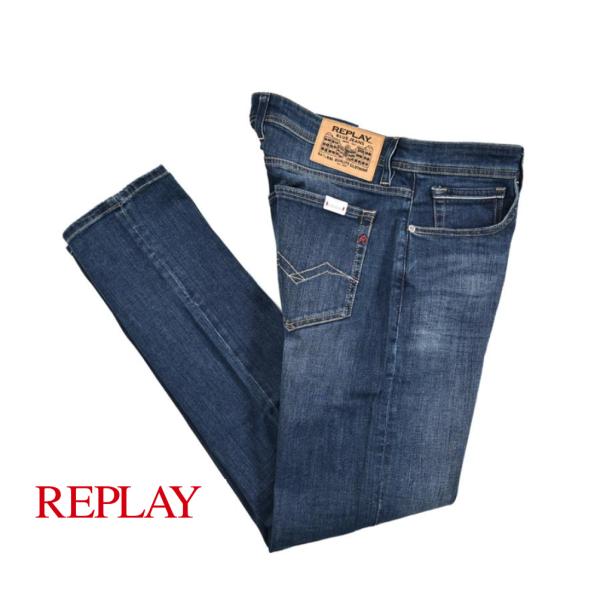 ブランド：Replay / リプレイリプレイ REPLAY GROVER グローバー デニムジーンズ ストレッチパンツ メンズ STRAIGHT FIT ストレートフィット コットン ブルー イタリア ブランド MA972 サイズ： 【W3...