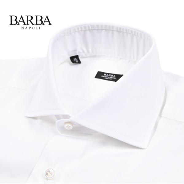 ブランド：BARBA / バルババルバ BARBA ドレスシャツ ワイシャツ ワイドカラー オールシーズン 長袖 メンズ cucito a mamo 手縫い仕立て コットン 100% ホワイト イタリア ブランド MADE IN ITALY...