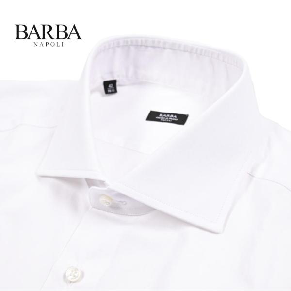 ブランド：BARBA / バルババルバ BARBA ドレスシャツ ワイシャツ ワイドカラー オールシーズン 長袖 メンズ cucito a mano 手縫い仕立て コットン 100% ホワイト イタリア ブランド MADE IN ITALY...