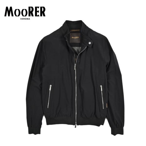 ブランド：MOORER / ムーレームーレー MOORER ALBERTI-KN ACQUA RESISTANT 撥水透湿 ジップアップブルゾン ジャケット バンドカラー 春夏 秋 3シーズン メンズ アウター ナイロン ポリウレタン ブラ...