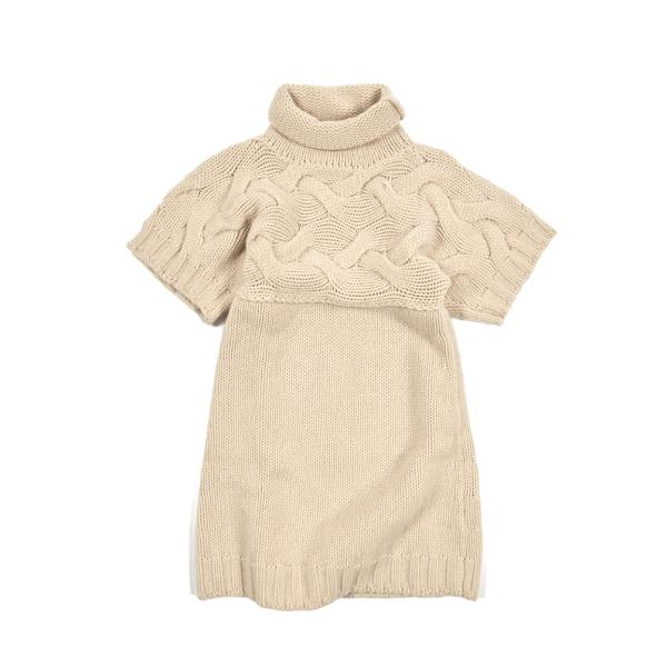 カングラ Kangra ニットワンピース ハイネック ケーブル編み ベージュ 子供服 キッズ ジュニア 【サイズ6(6歳)】【カシミヤ混】国内参考価格：14,300円(税込)原産国：提供：【送料無料】【ラッピング無料】検索用：カシミア /