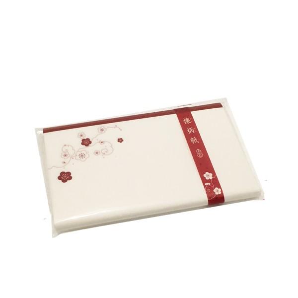 京都「和詩倶楽部」の　柄入り懐紙　落ち着いた和柄をあしらった懐紙は、お茶の席を雅に彩ります。   大豆インキ使用なので食物に直接触れてももちろん安心。　一筆戔や、折り畳んでポチ袋代わりにも使えて重宝です。