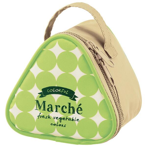 保冷おにぎり型ランチバック●マルシェカラー　アボカド●//おにぎりケース おにぎりポーチ コンビニおにぎり 三角おにぎり おむすび お握り ご飯 保冷仕様//