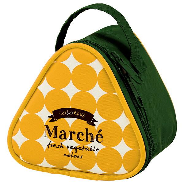 保冷おにぎり型ランチバック●マルシェカラー　かぼちゃ●//おにぎりケース おにぎりポーチ コンビニおにぎり 三角おにぎり おむすび お握り ご飯 保冷仕様//
