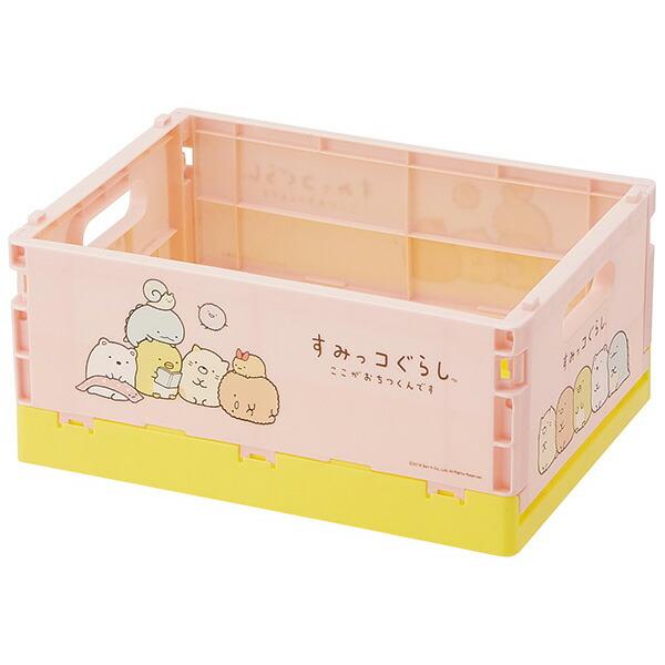 折りたたみコンテナー[Ｓサイズ]●すみっコぐらし●//収納 コンテナボックス 可愛い 片付け おもちゃ入れ 整理整頓 収納ボックス 折り畳み ケース 持ち手 積み重ね サンエックス San-X