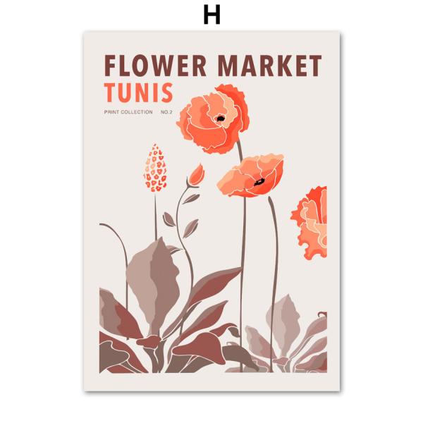 フラワーマーケットのアート。tunis おしゃれなアート ポスターでお部屋を演出！リビングルームや玄関など幅広くご利用いただけます！。ご注文前のご質問はお気軽に♪【サイズ】サイズは、オプションでご選択できます。【毎日の癒し】絵をお部屋に飾る...