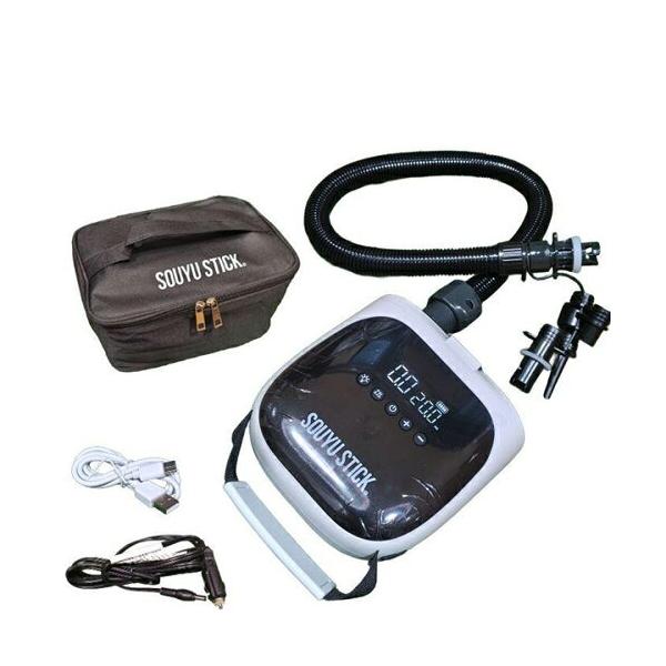 SOUYU STICKのポータブルコンパクト電動ポンプ！！インフレータブルSUPに対応するコンパクトな電動ポンプです。最大圧力20PSIでハイパワーなのに、軽量かつコンパクトなデザイン！しかもポータブル！！TYPE-C　USBケーブルを使用...