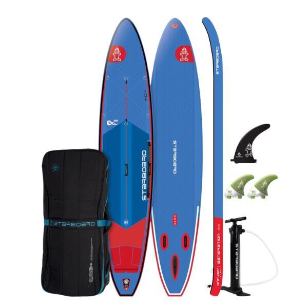 **STARBOARD GENERATION DSC 12’6”×30”**は、ツーリング・レース・小波でのサーフまで1本で楽しめる、万能性の高いインフレータブルSUPです。12’6”の長さによる伸びのあるグライド性能と、30”幅の安定感を...